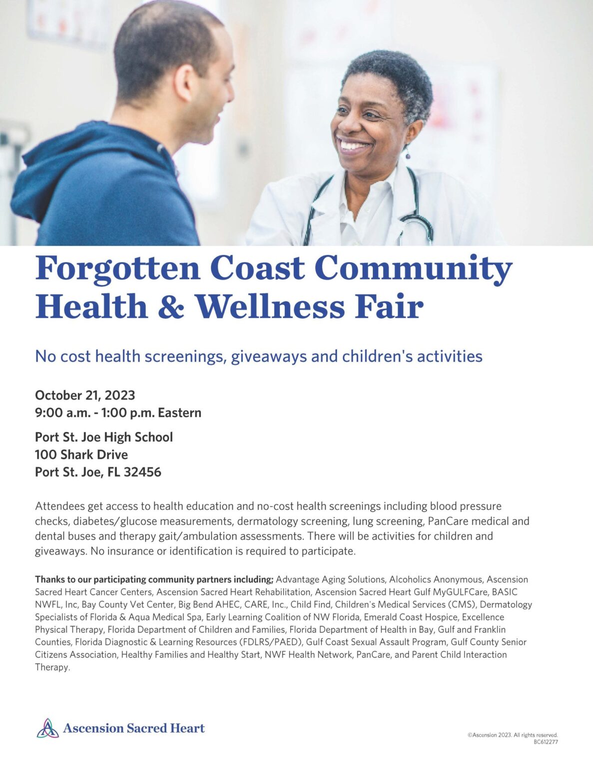 Community Health & Wellness Fair - Ascension Sacred Heart Gulf - Early ...